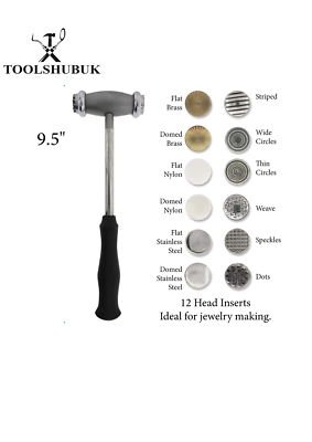 TEXTURING HAMMERS 12 FACE/ HEADS PATTERNS INTERCHANGEABLE DESIGNS METAL REPOUSSE | eBay