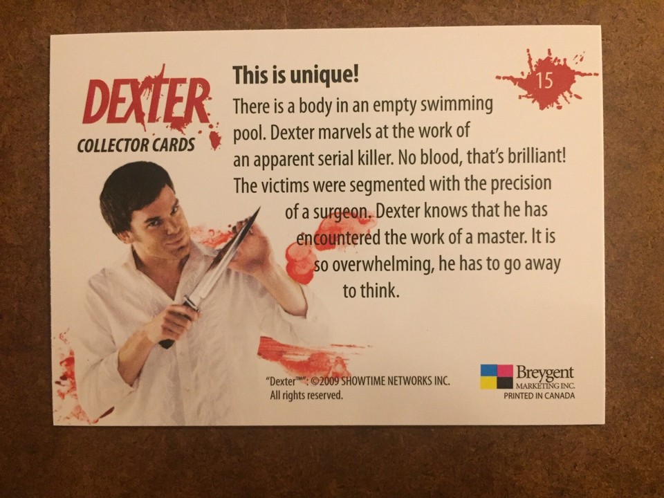 This Is Unique! 15 Dexter Season 1 & 2 Trading Card | eBay