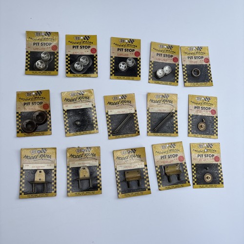 lot Model Rama Pit Stop wheels slotted NOS slot car Lot Wheels Tires ...
