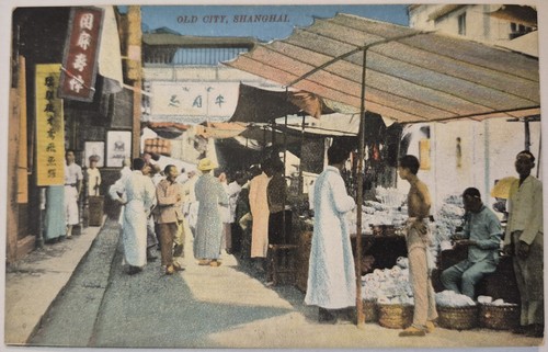 Vintage Postcard Old City Shanghai China Street Scene AA42 | eBay
