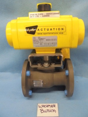 APOLLO BALL VALVE 88A14801 1 WITH SPRING RETURN ACTUATOR AS0100N04AFA ...