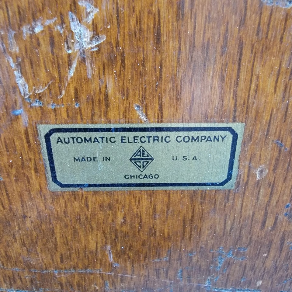 Antique Automatic Electric Co. Monophone Wood Box Telephone Unrestored ...