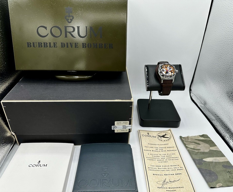 Corum Bubble Dive Bomber Flying Tiger Special Limited Edition Automatic ...