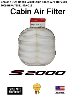 Genuine OEM Honda S2000 Cabin Pollen Air Filter 2000 - 2009 HEPA 79831 ...