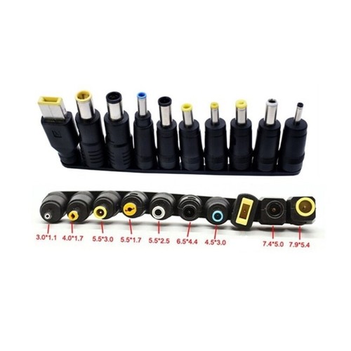 10 in 1 DC5521 Power Adapter Tips for Laptops Compatibles 5.5x2.1mm ...