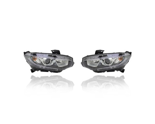 Headlight For HO2503173; HO2502173 16-18 Honda Civic HB DRL Pair ...