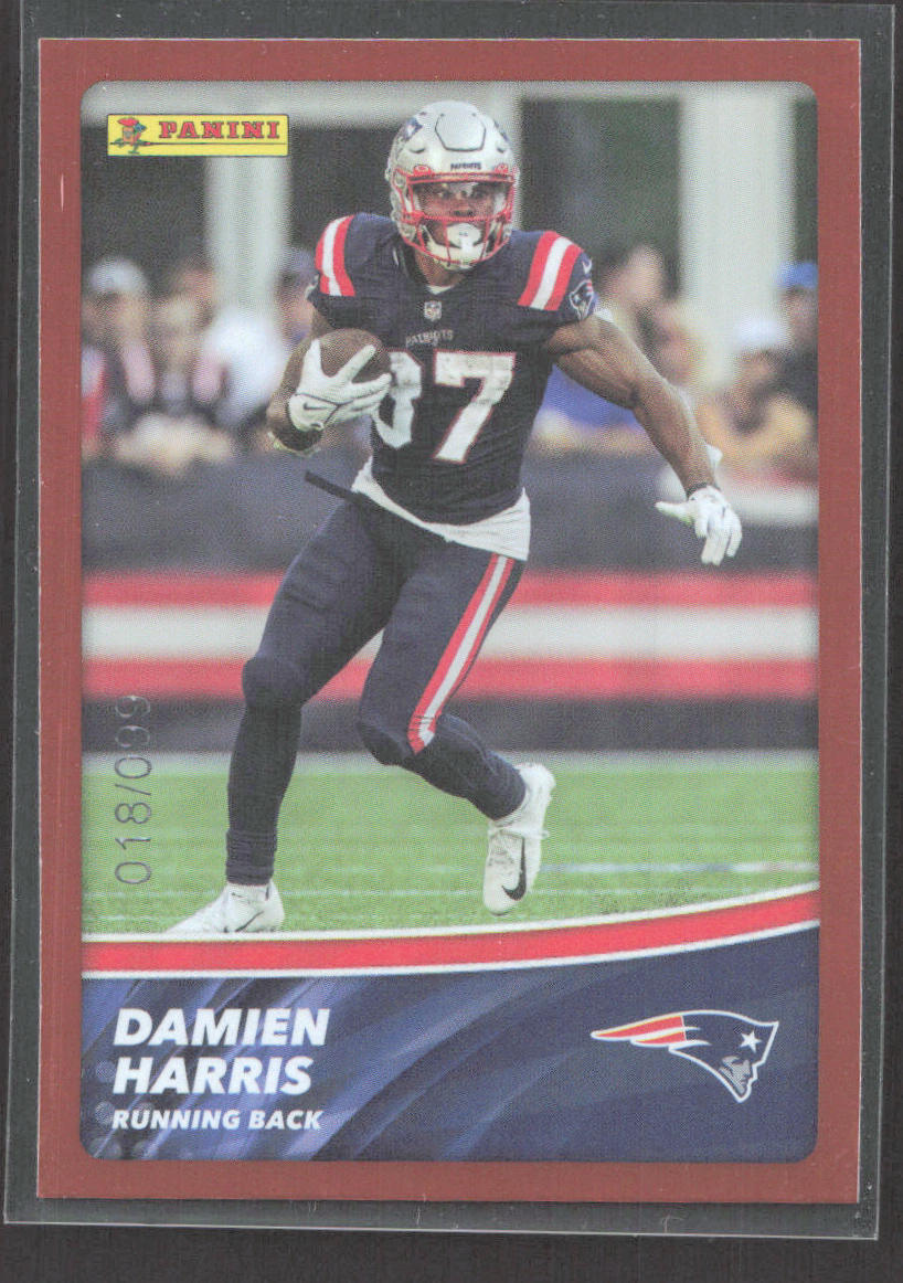 2022 Panini Sticker & Card Collection Damien Harris #45 Light Orange ...