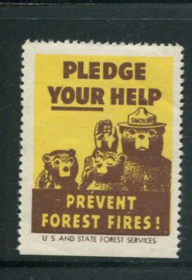 Pledge Your Help Smokey The Bear Reklamemarke Poster Stamp | eBay