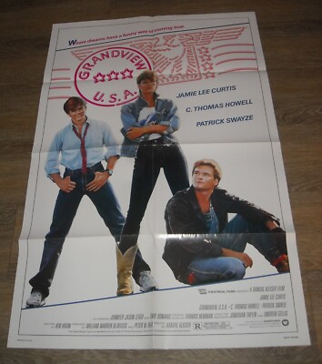 1984 GRANDVIEW USA 1 SHEET MOVIE POSTER JAMIE LEE CURTIS PATRICK SWAYZE ...