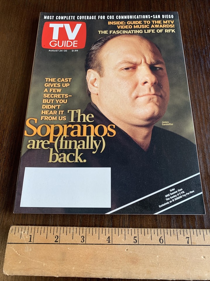 Rare Large Cable Edition TV GUIDE August 2002 James Gandolfini HBO ...