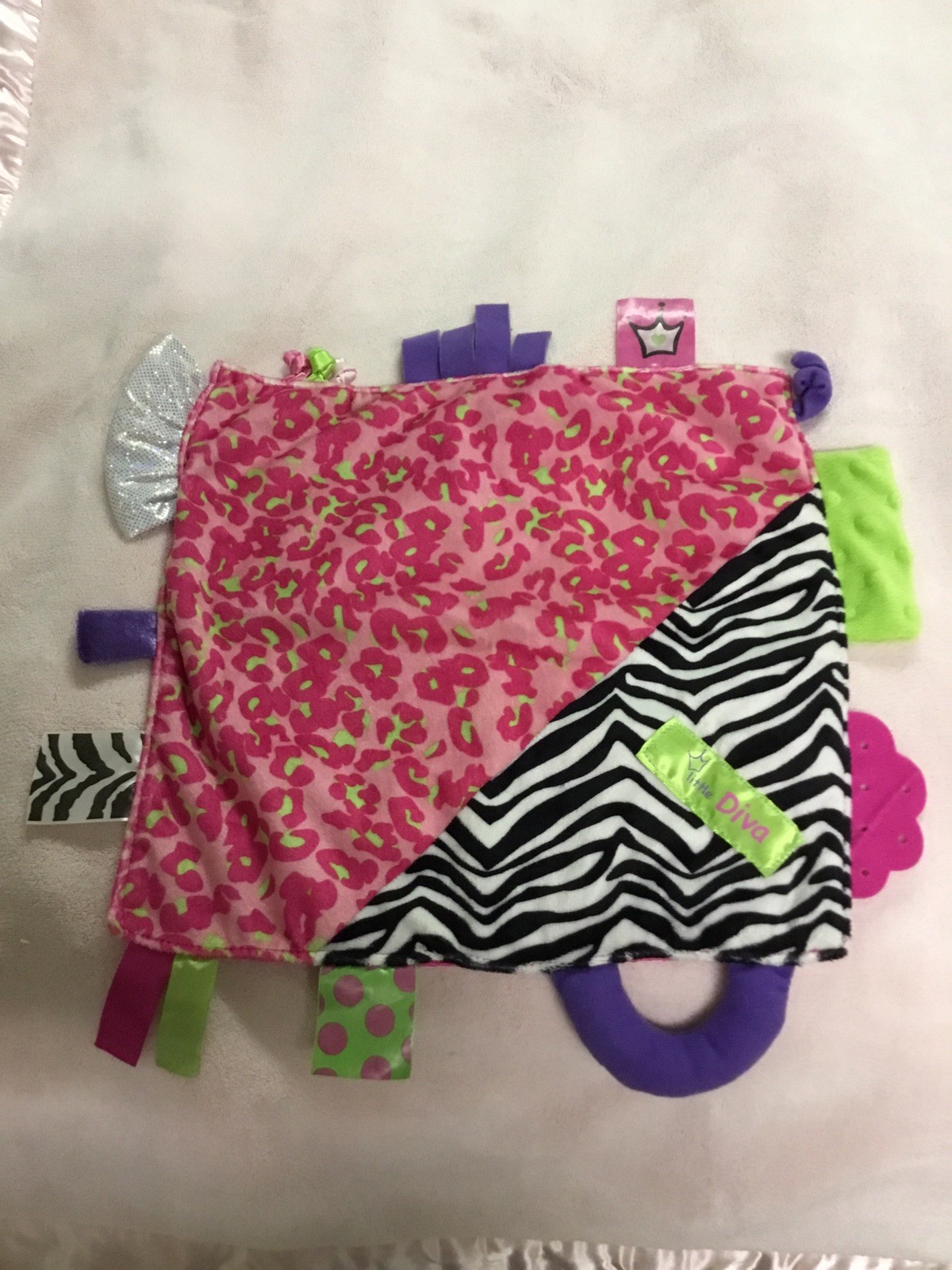 LITTLE DIVA Velour baby GIRLS PINK Leopard Zebra Rags n tags SECURITY ...