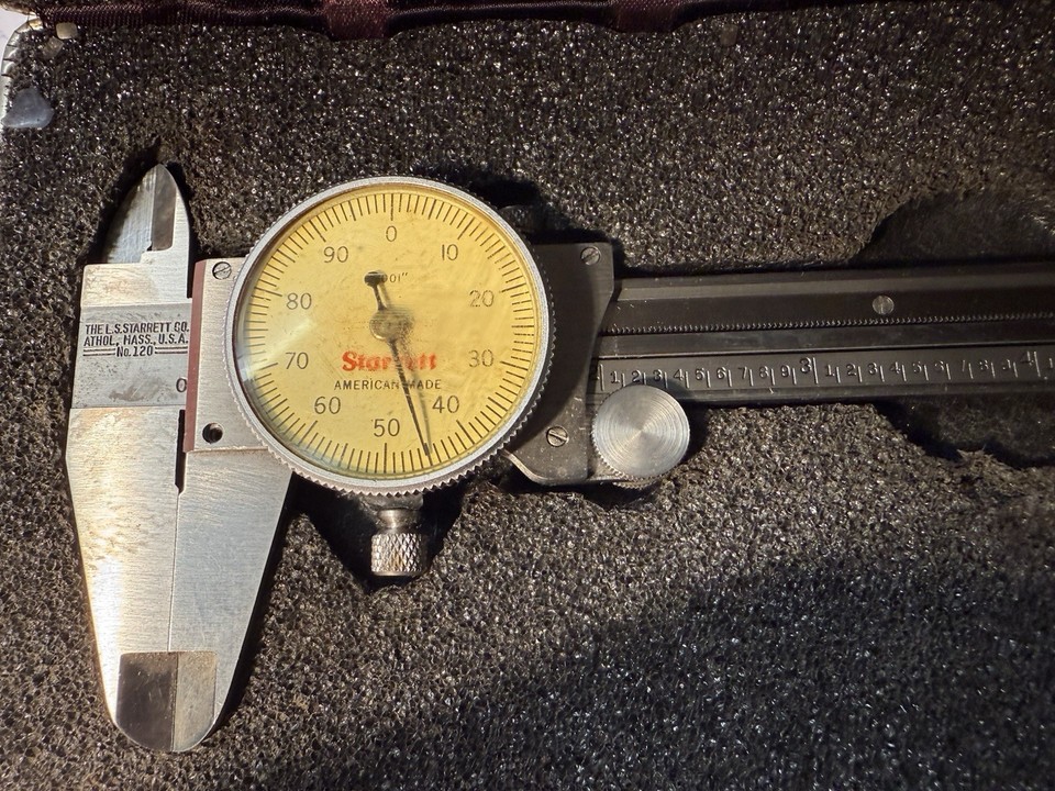 L.S. Starrett Co No. 120A 6" Dial Caliper, 0-6" Range, Hardened Steel ...