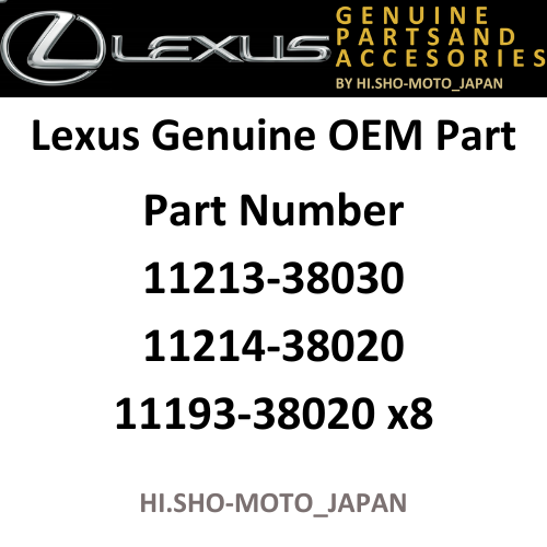 2007-2012 Lexus LS460 1UR Cylinder Head Cover Gaskets & Plug Seals Set ...