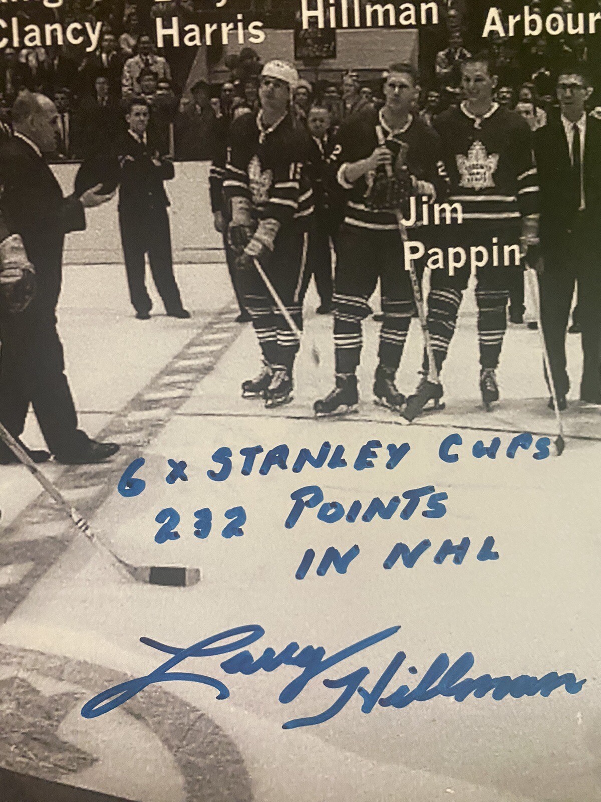Dave KEON & Larry HILLMAN Signed 8x10 Photo! Toronto MAPLE LEAFS CUP! W ...