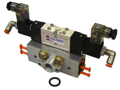 BUS DOOR PART - DEANS SPOOL VALVE DOUBLE SOLENOID - PRESSURE APPLIED ...