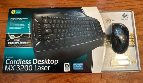 Logitech Cordless Wireless MX3200 Laser Keyboard/Mouse Receiver - NIB ...