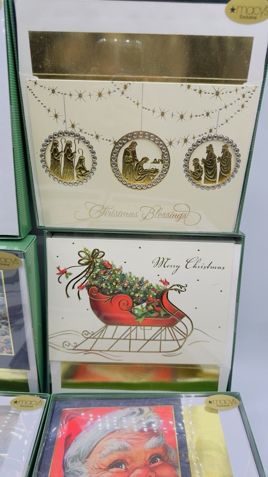 8x16 - 128 Cards Christmas Santa Greeting Cards Holiday Collection ...