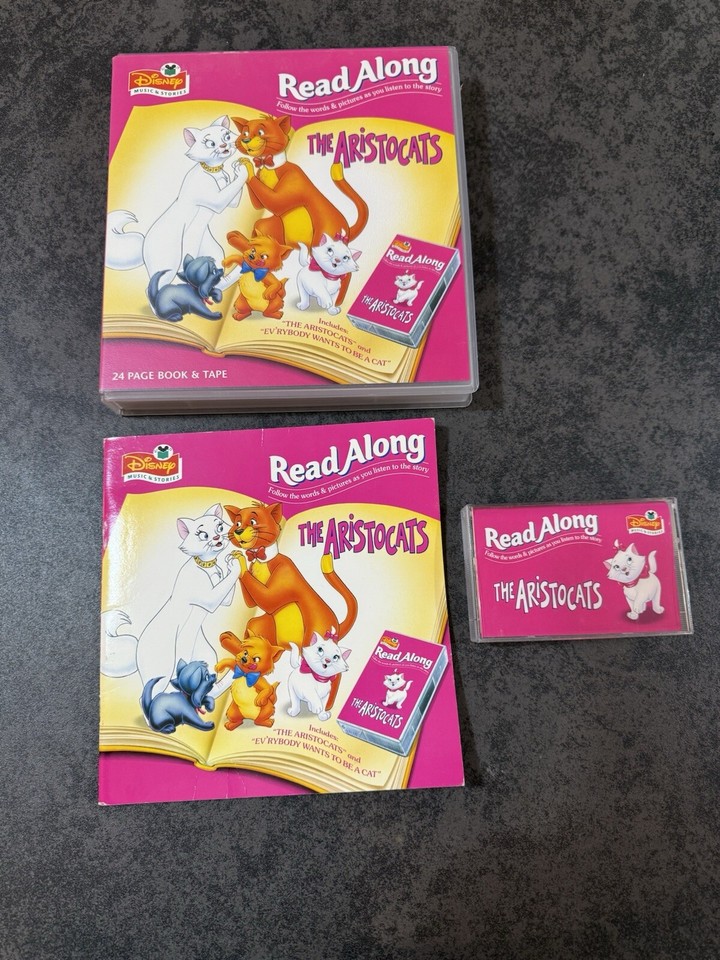 The Aristocats Read Along - 24 Page Book & Tape - Disney - Boxed | eBay