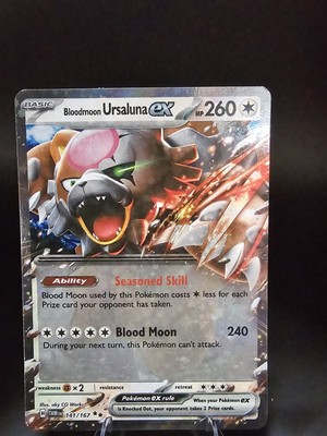 Bloodmoon Ursaluna ex 141/167 Twilight Masquerade Pokemon TCG Double ...