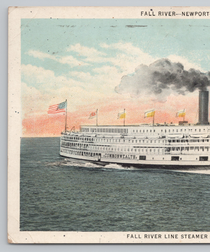 The Commonwealth, Fall River Line Steamer Ship Postcard 1920's | eBay