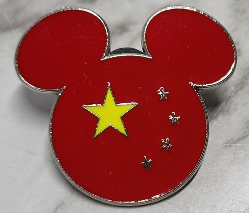 Disney Trading Pin. 2007. Mickey Head Flag series. China. Red. Stars ...