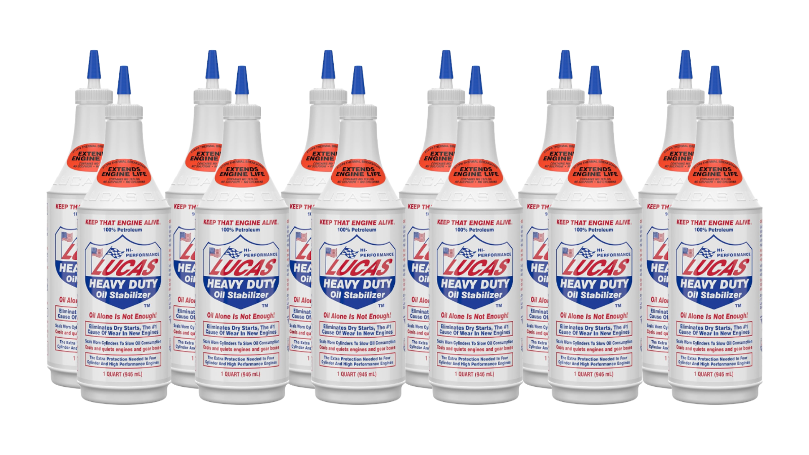 Lucas Oil 10001 Heavy Duty Oil Stabilizer, 1 Quart, Pack of 12 | eBay
