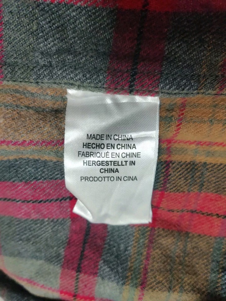 Legendary Whitetails Shirt Plaid Cotton Red Brown Flannel Men's Size ...