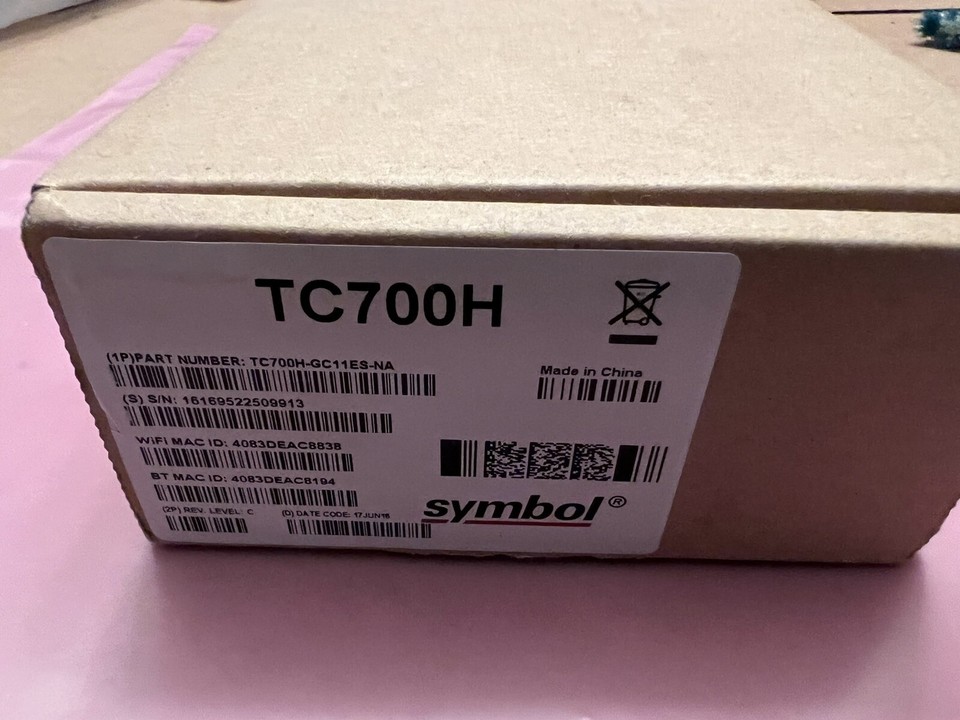ZEBRA SYMBOL TC700H BARCODE SCANNER P/N TC700H-GC11ES-NA *NEW IN ...