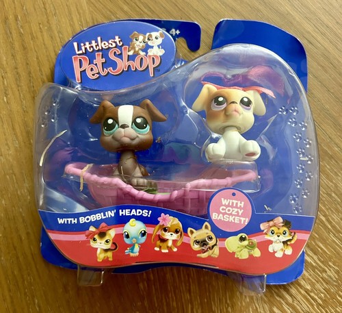 New Littlest Pet Shop LPS Authentic #83 #84 Boxer Brown And White Puppy ...