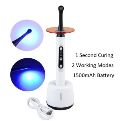 Dental Wireless Cordless LED Curing Light Lamp 2500mw/cm2 1 Second Cure ...