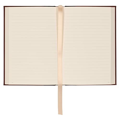 Vintage Leather Journal, Burgundy Hardcover Notebook w/Mahogany Ribbed ...