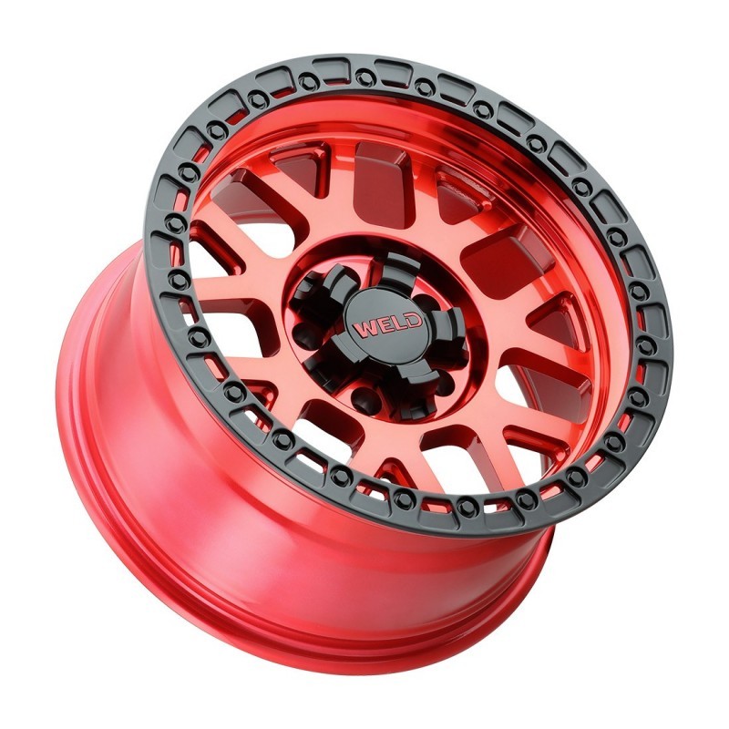 1 New 20x10 WELD Off-Road Cinch Candy Red / Black Ring 8x180 ET-18 ...