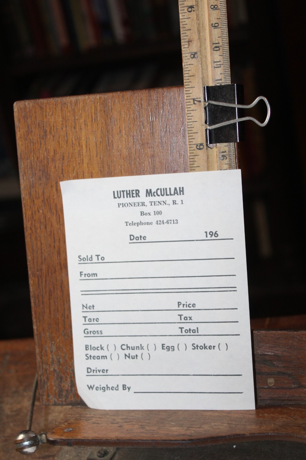 1960's Weight Ticket Luther McCullah Coal Yard Pioneer Tennessee | eBay