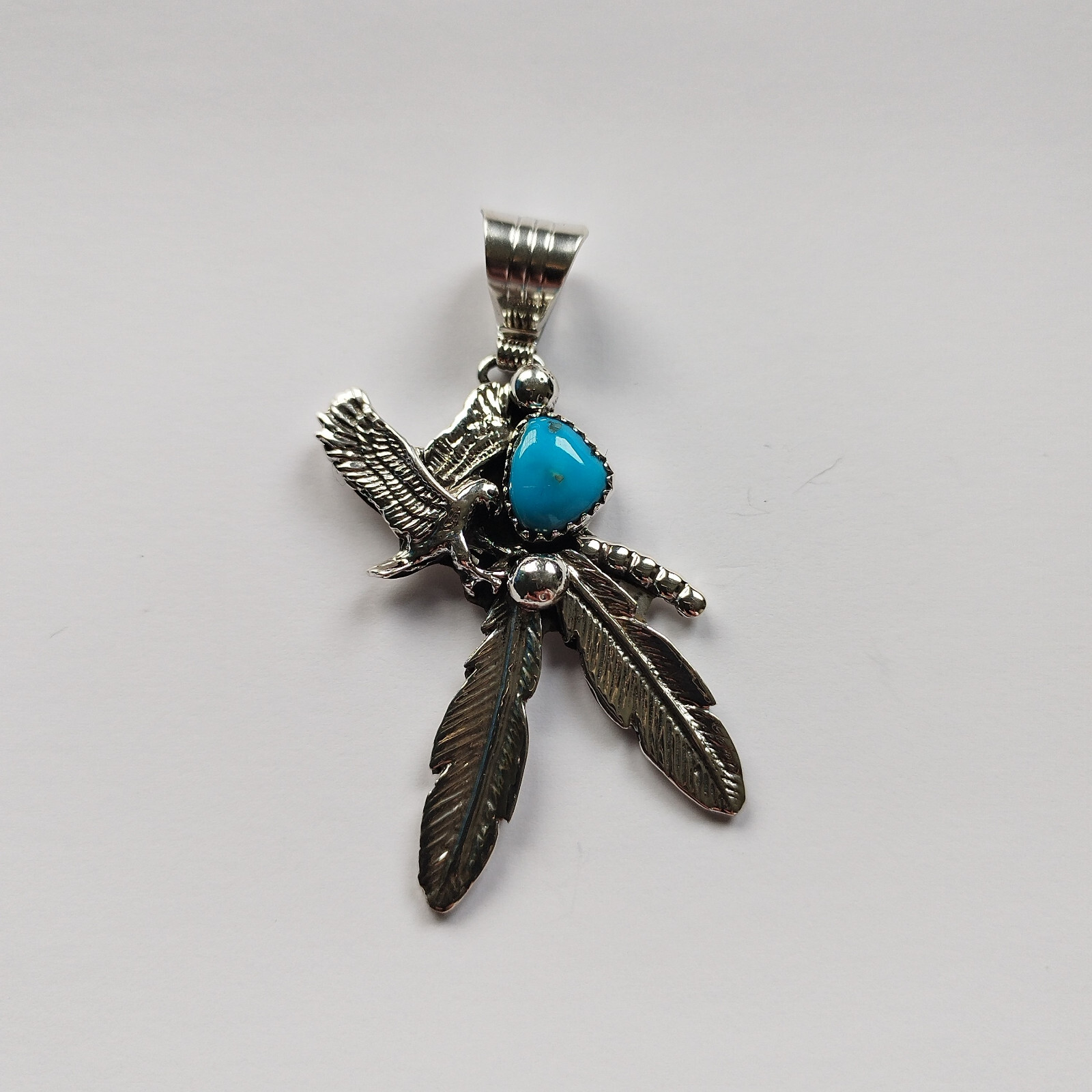Indianerschmuck Türkis Adler Anhänger Navajo G. Francisco ...