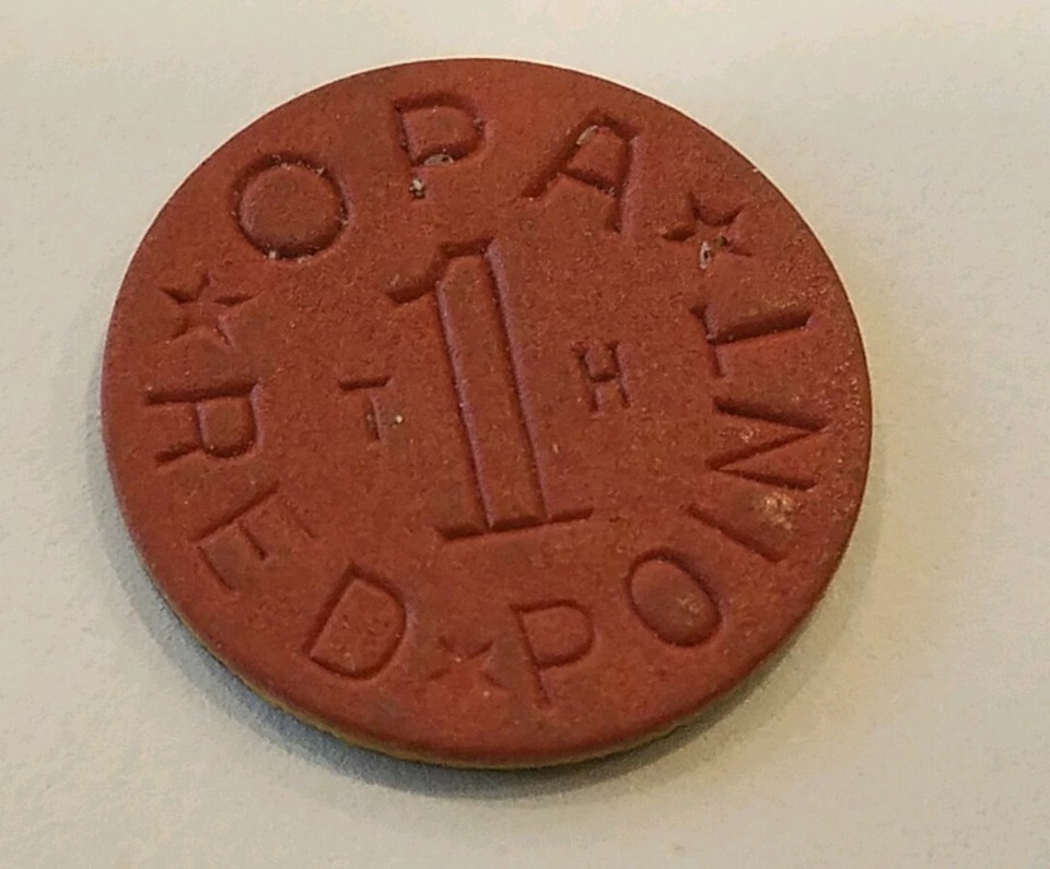 Vintage OPA Red Point Token - WWII Coin 1940's (O'1119J) | eBay