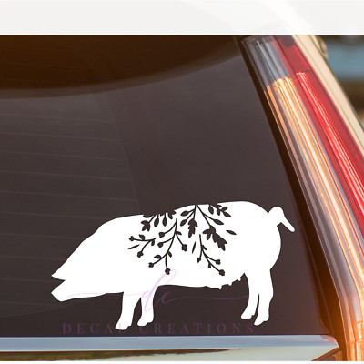 23 Colours Floral Pig Car Window Caravan Boat Motorbike Laptop Vinyl ...