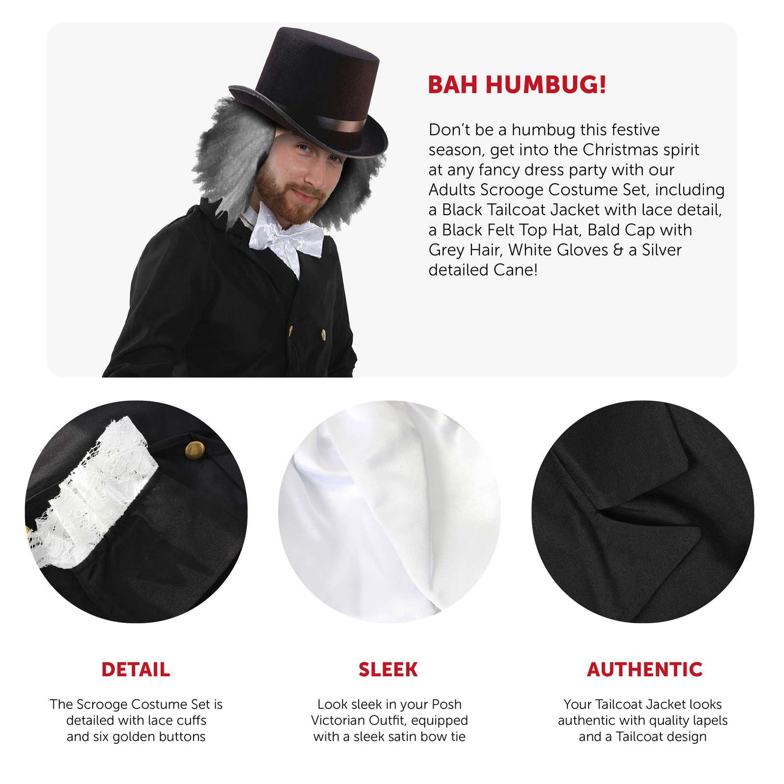 EBENEEZER SCROOGE CHRISTMAS CAROL ADULTS VICTORIAN MAN FANCY DRESS ...