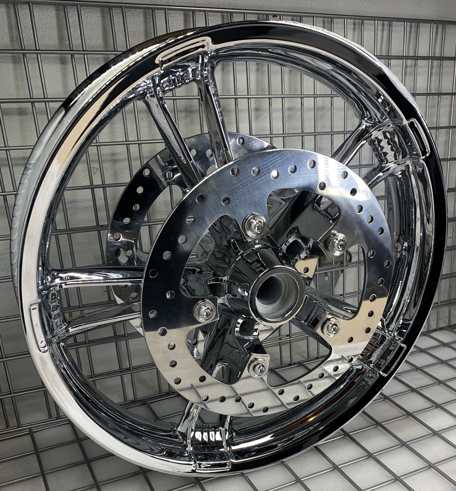 HARLEY ENFORCER FRONT WHEEL CHROME 2014 -19 TOURING STREET GLIDE FLHX ...