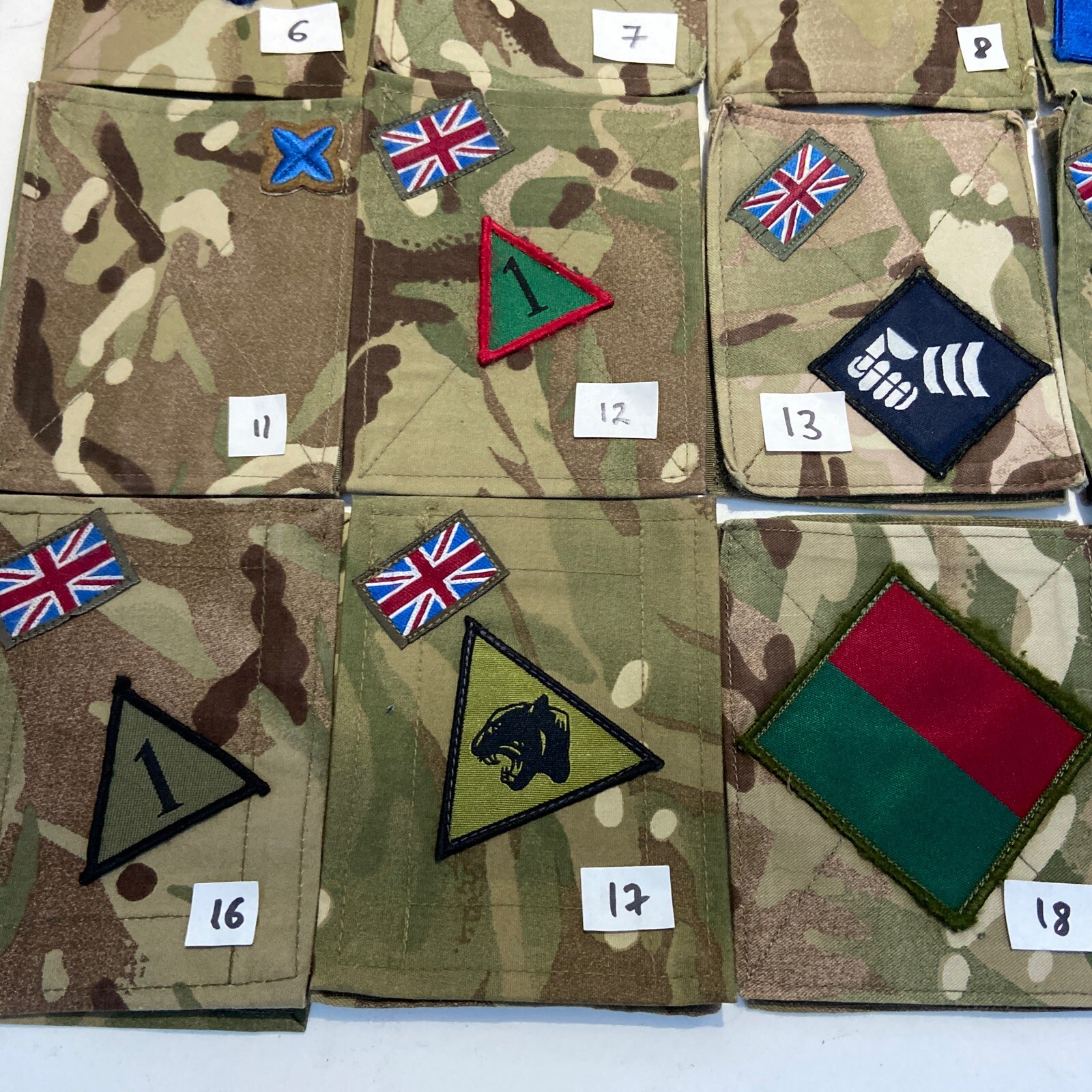 X2 MTP British Army Issued Blank Blanking Patches UBACS/PCS Regiment ...