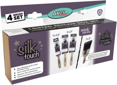 Axus Decor Mink Silk Touch 1x1.5", 2x2" + 1x2" Cutter Synthetic Paint ...