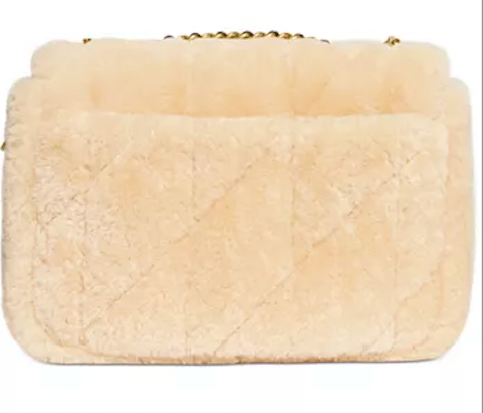 New Coach Pillow Madison Quilted Shearling Shoulder x-body Bag Neutral ...