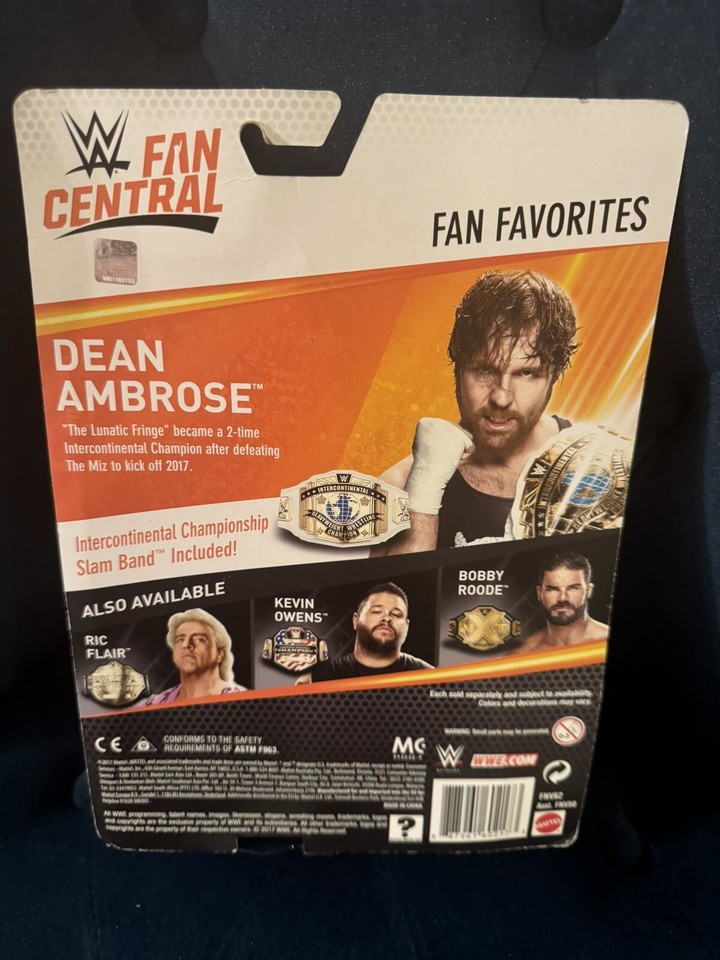 DEAN AMBROSE WWE Fan Central Exclusive Action Figure Includes SLAM BAND ...
