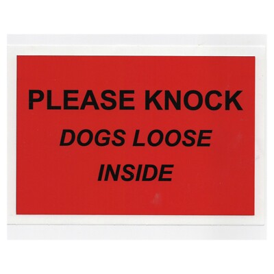 Please Knock Loose Dogs Inside Sticker / Decal 6 inch x 4 inch | eBay