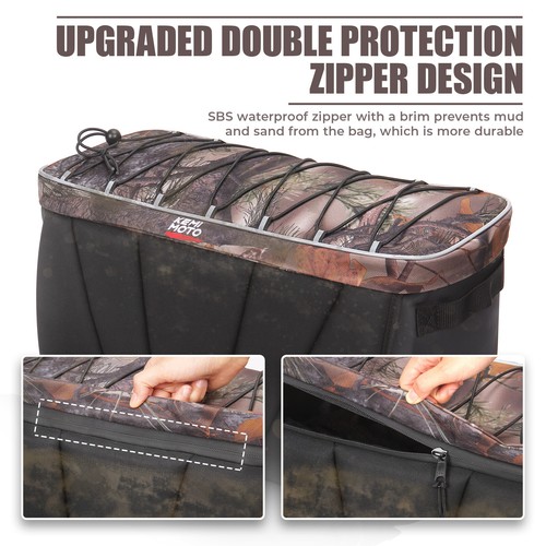 ATV Rear Seat Bag Pack Cargo Storage Back Bag w/Cushion Cooler Padded ...