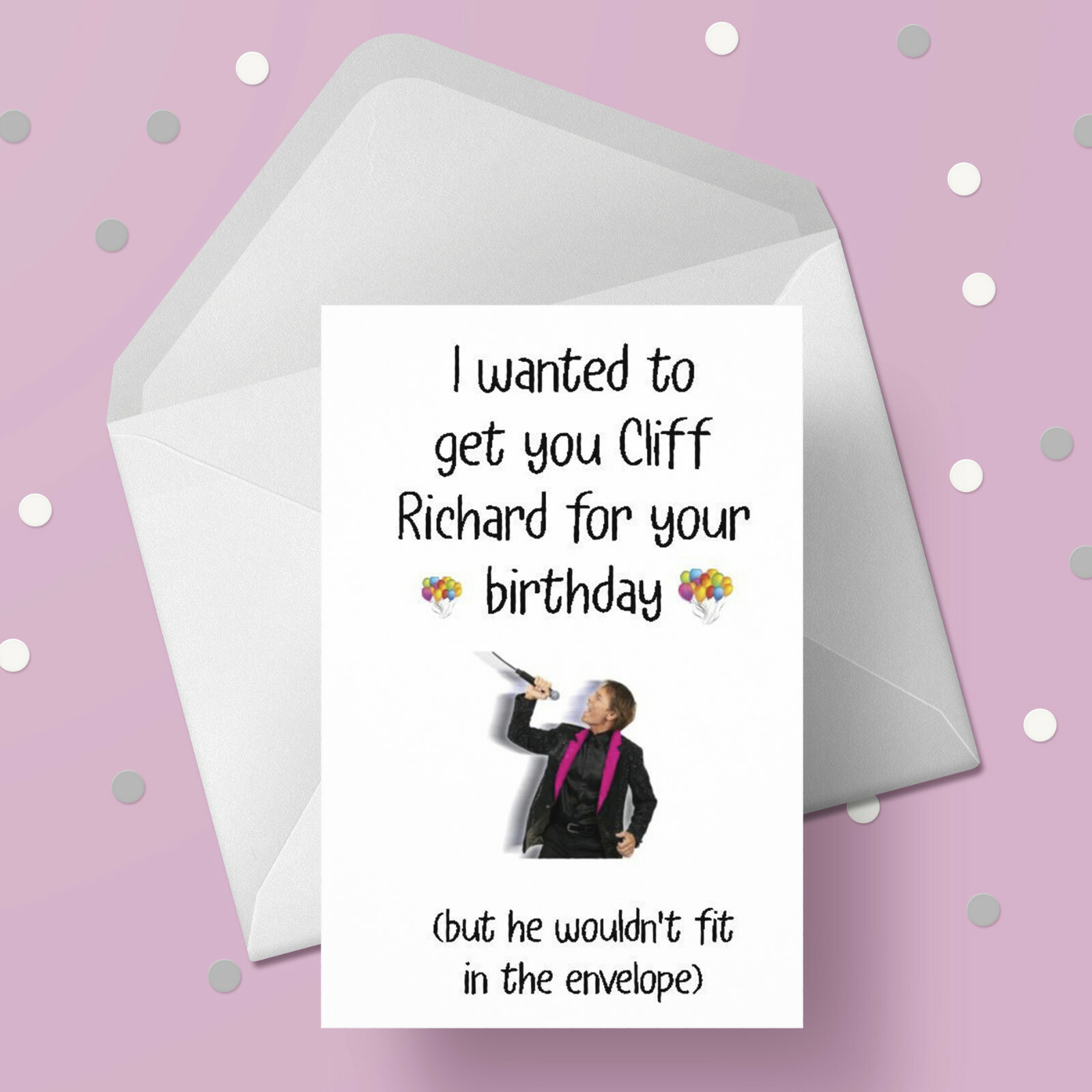 Cliff Richard Funny Birthday Card | eBay UK