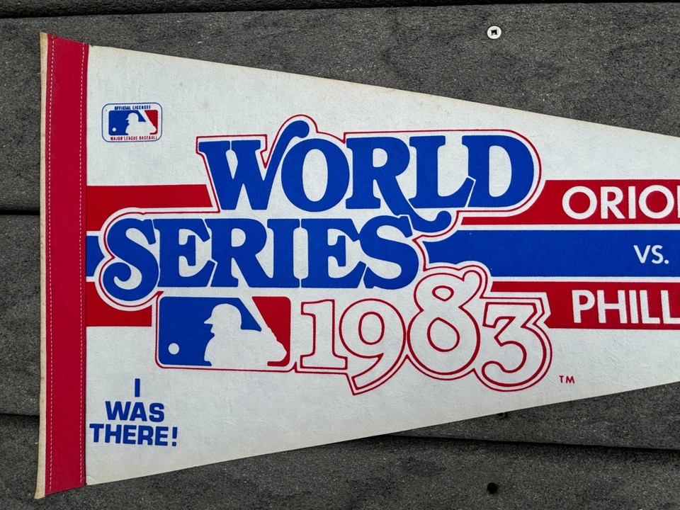 1983 MLB WORLD SERIES ORIOLES VS. PHILLIES "I WAS THERE" FULL SIZE ...