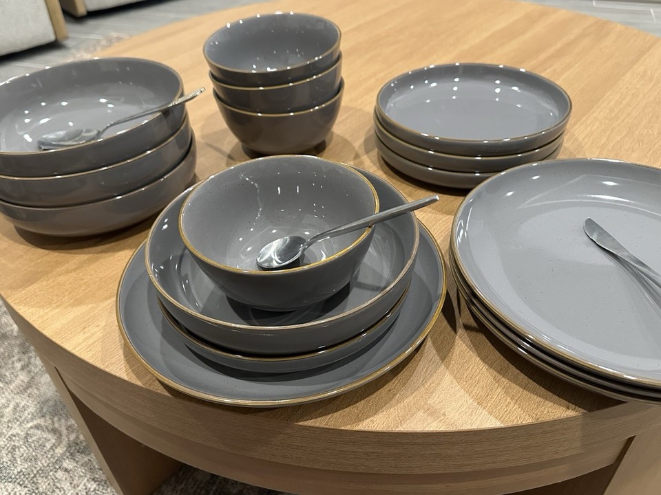 over&back Options 16-piece Dinnerware Set - Gray - Fast shipping | eBay
