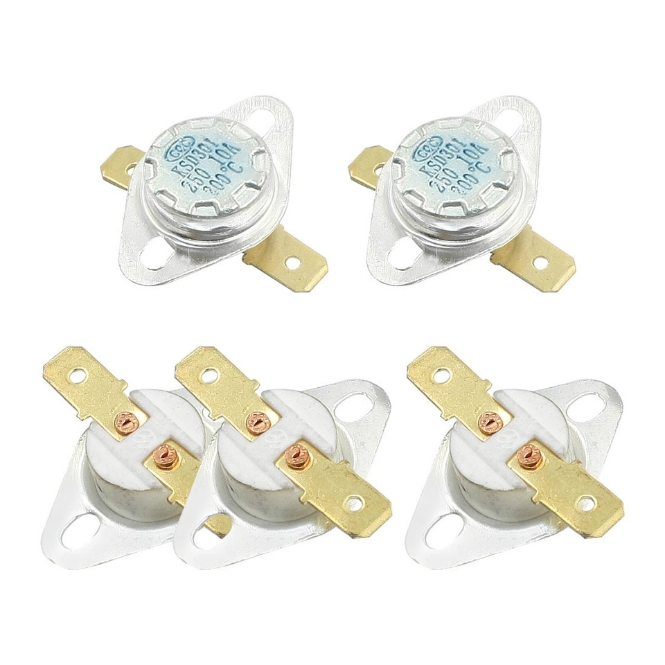 5Pc NC Ceramic Fixed Temperature Switch Thermostat 200 Degree Celsius ...