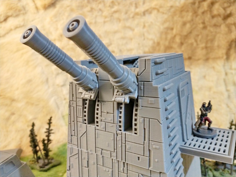 Imperial Planetary Defense Cannon 28mm Terrain 40K Star Wars Legion ...