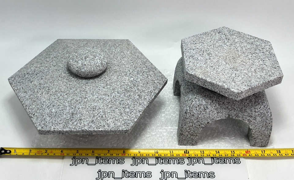 Gray Stone Lantern Yukimi Tourou Small Granite Japanese Garden Ornament ...